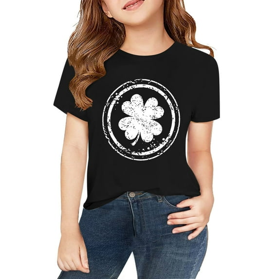 CPNG Lucky St. Patrick's Day Kids' Vintage Distressed Clover Print ...