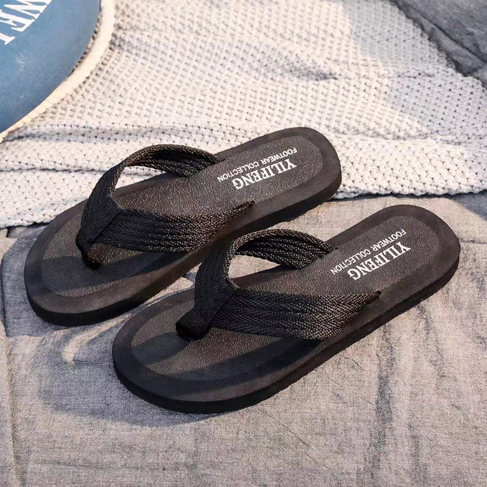 CPNG Men Size Slipper Beach Clip Toes Flip Flops Flat Toe Sandwich ...
