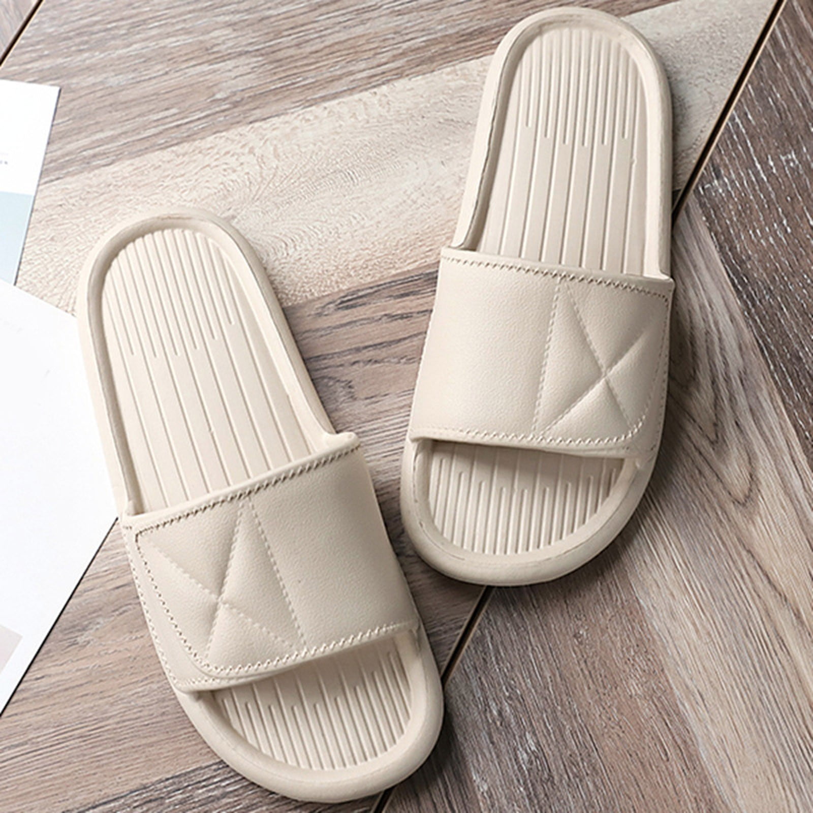 CPNG Men's Slippers Bathroom EVA Foam Classic Shower Slide Slippers ...