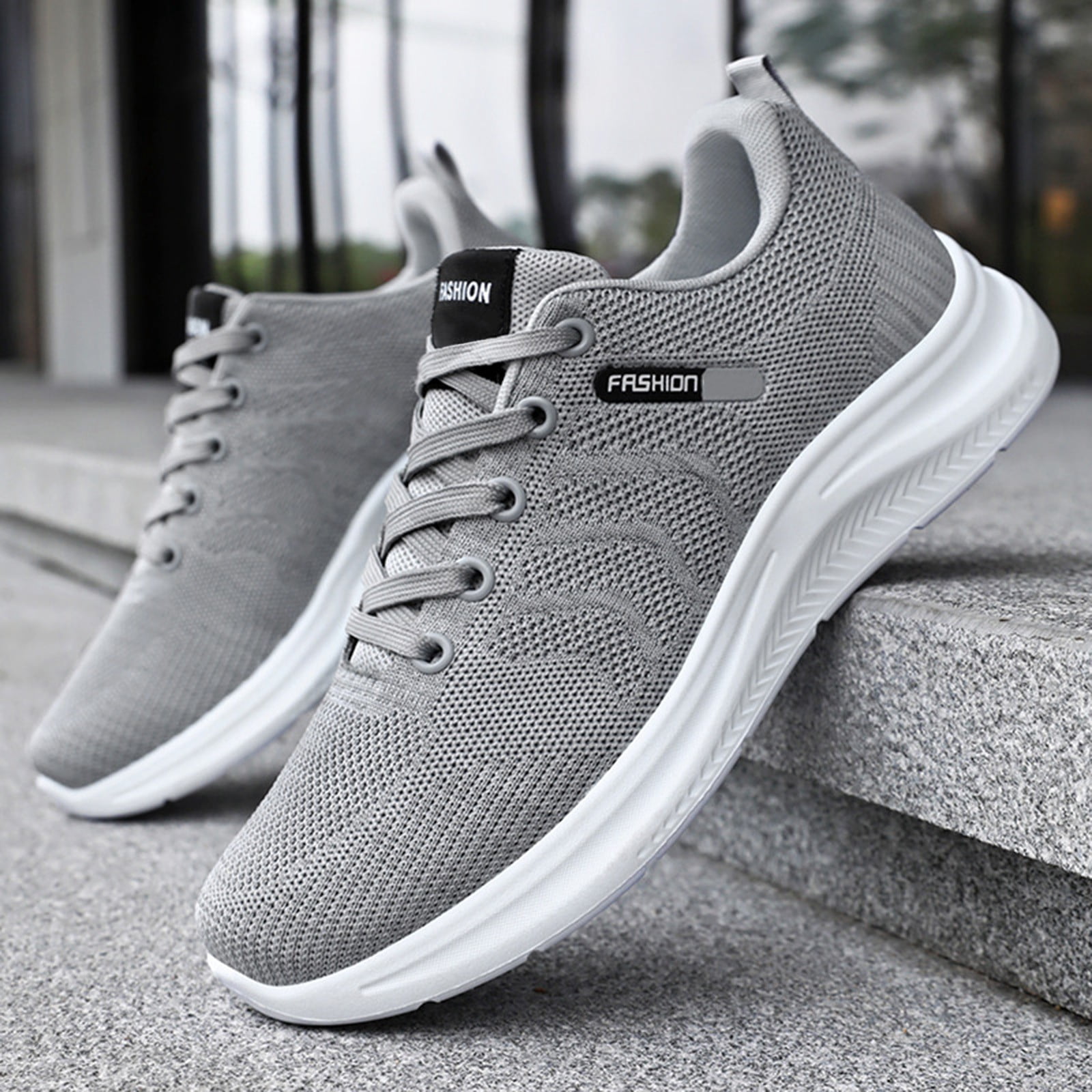 CPNG Mens Running Shoes Slip-On Mesh Breathable Tennis Walking Sneakers ...