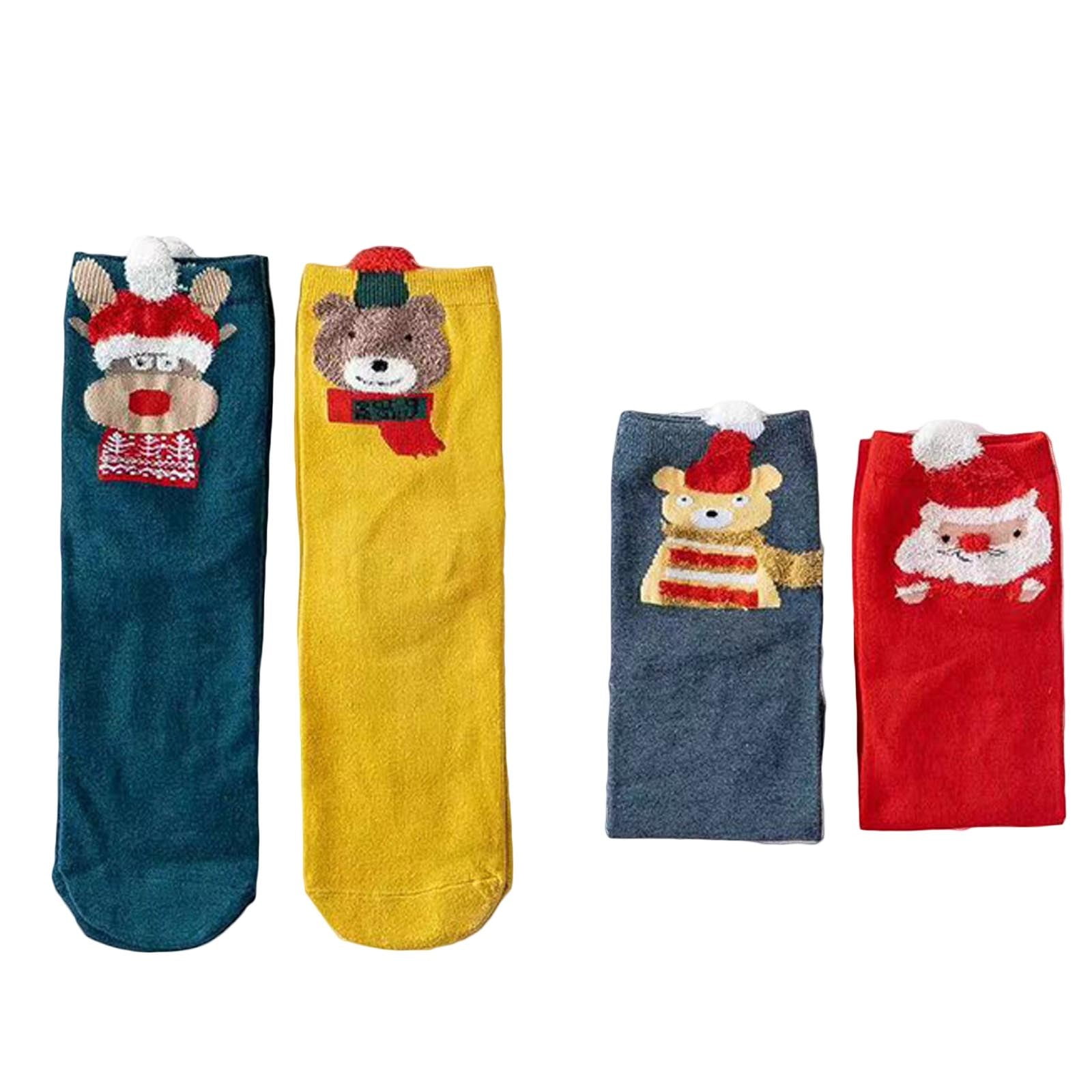 CPNG Socks for Women Christmas Socks Gift Set 4 Pairs Of Festive ...