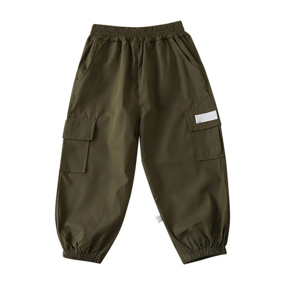 CPNG Toddler Boys Baggy Multi-Pocket Cargo Sweatpants Straight Wide Leg ...