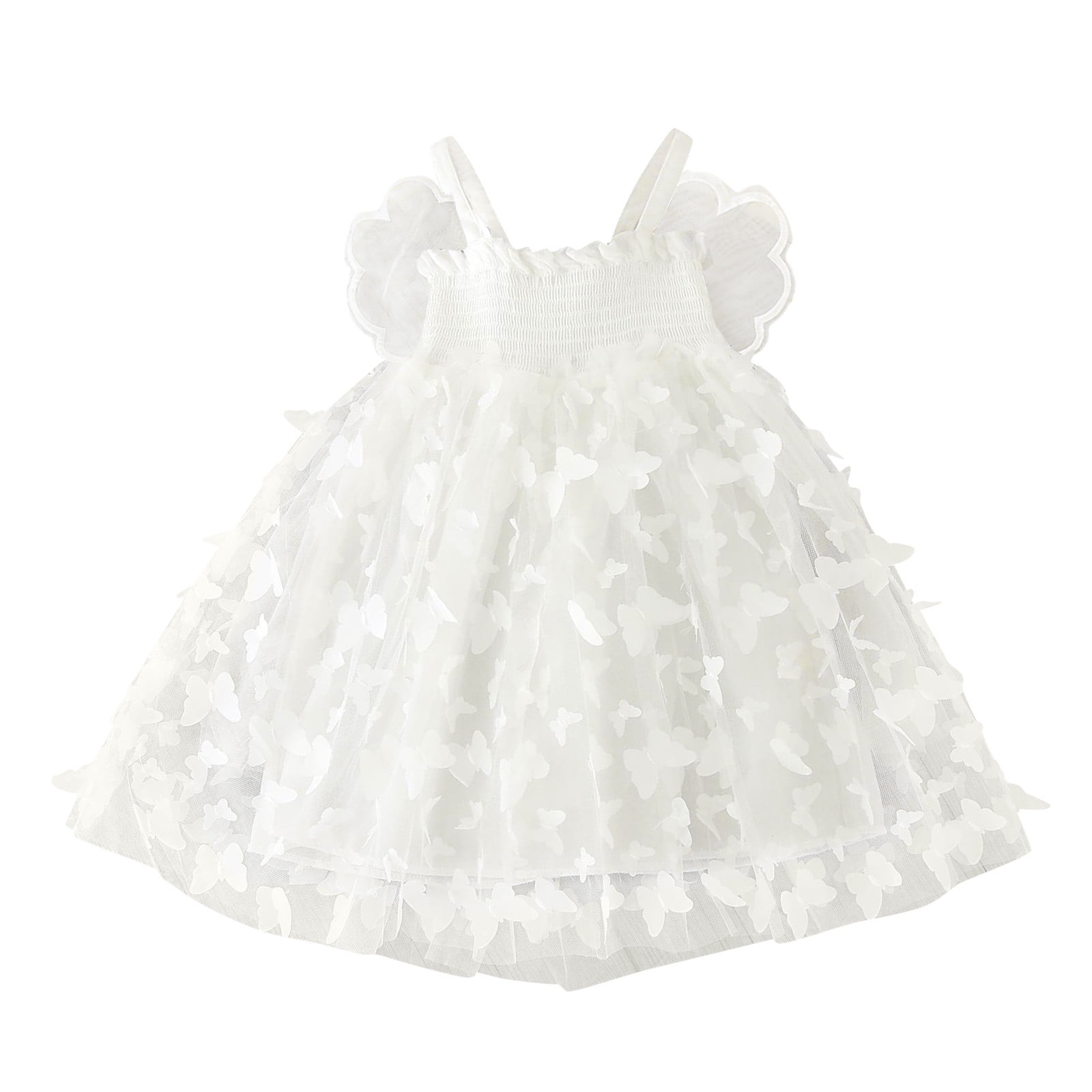 CPNG Toddler Girls Layered Tulle Dress Summer Sleeveless Princess Dress ...