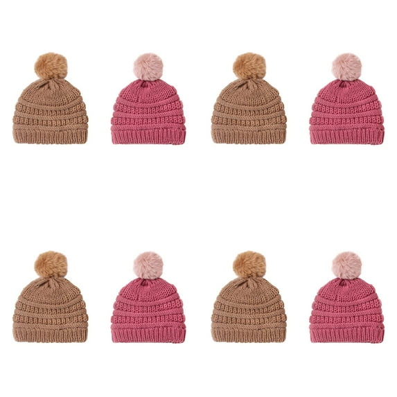 CPNG Toddler Kids Winter Warm Fleece Lined Beanie Hats with Pom Pom for ...