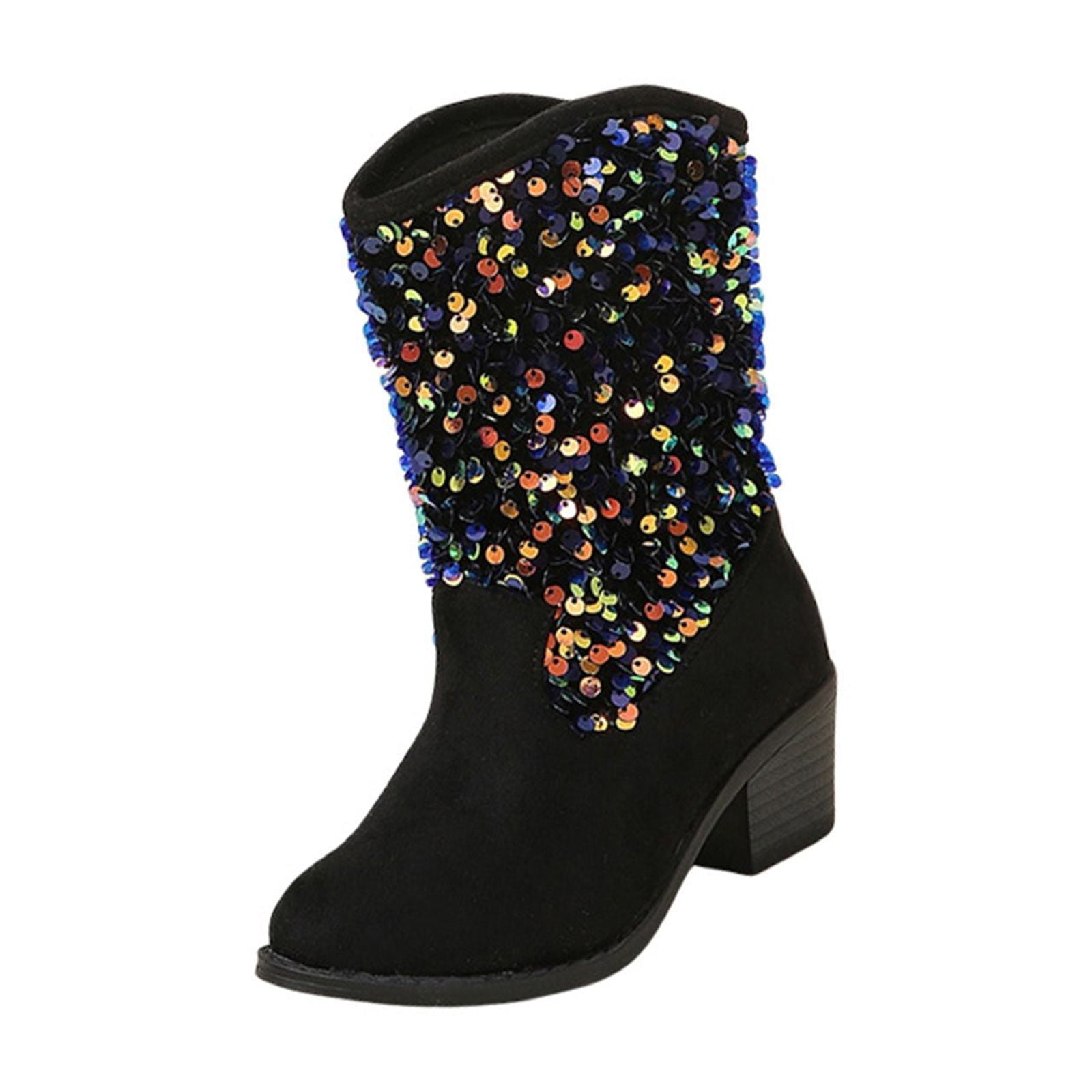CPNG Toddler Little Girls Boots Sparkly Girls Cowboy Boots Dress Boot ...