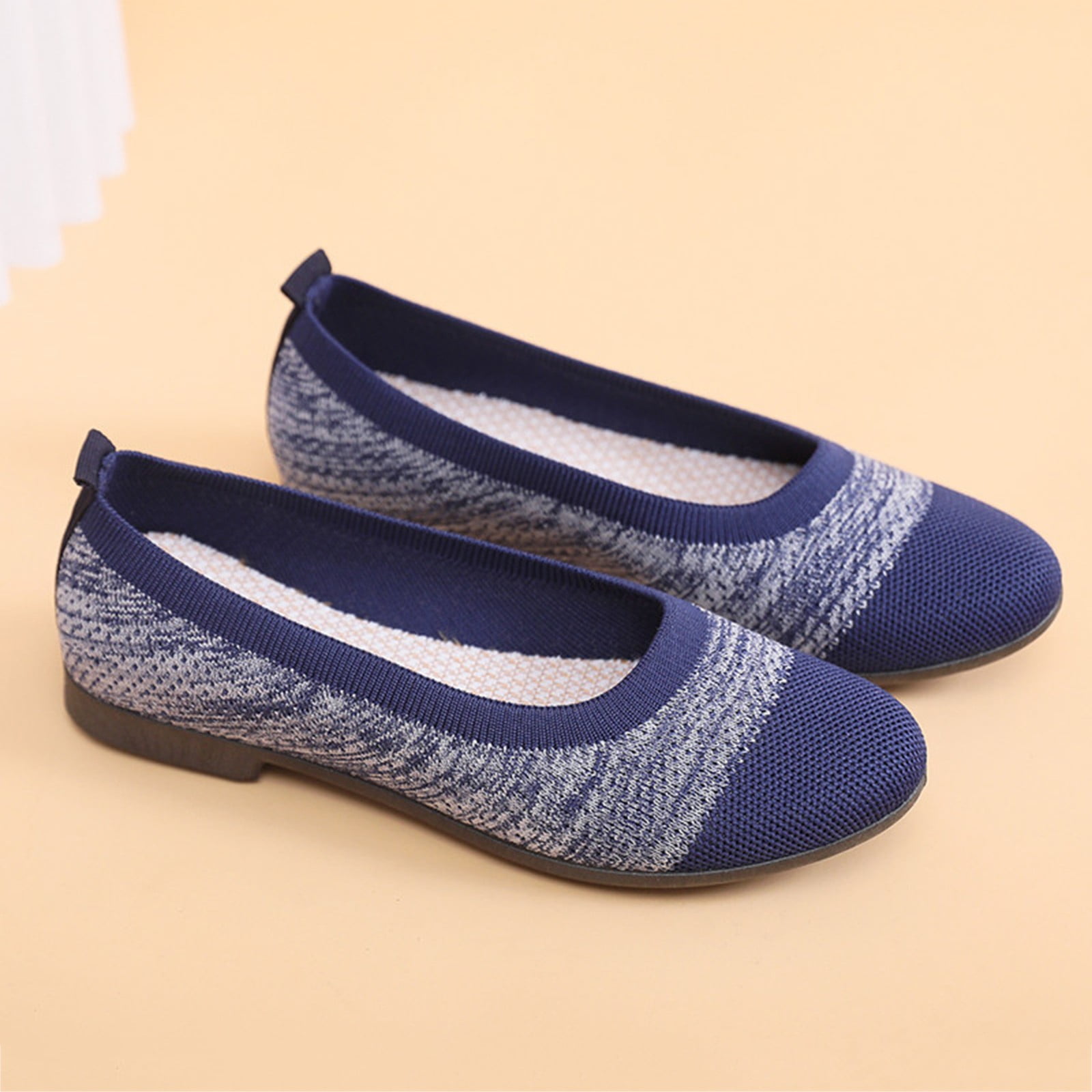 CPNG Women Walking Shoes Pointed Toe Lightweight Soft Slip On Mesh Flat ...