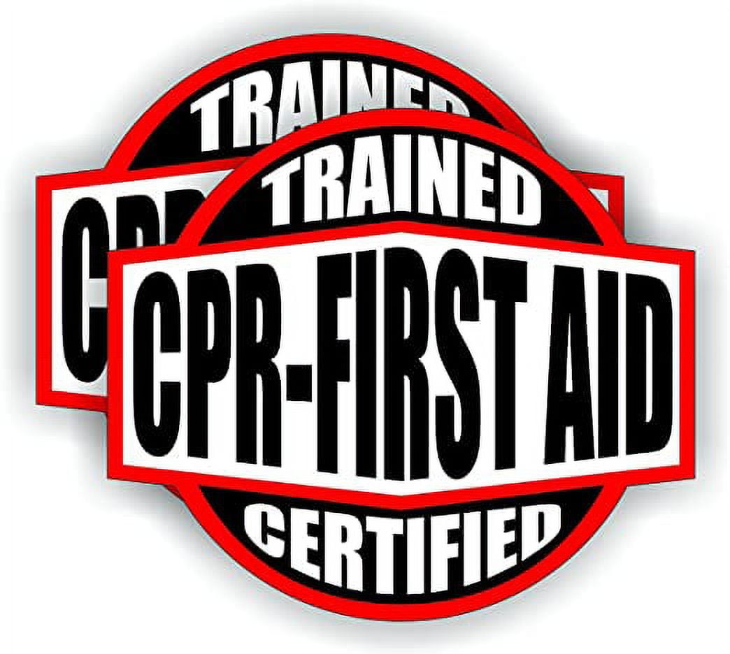 CPR – First Aid Trained Certified Hard Hat Sticker / Helmet Decal Label ...