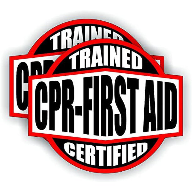 CPR – First Aid Trained Certified Hard Hat Sticker / Helmet Decal Label ...