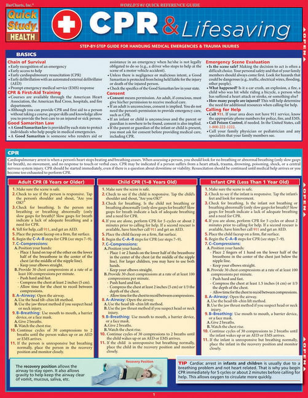 CPR & Lifesaving : a QuickStudy Laminated Reference Guide (Other ...