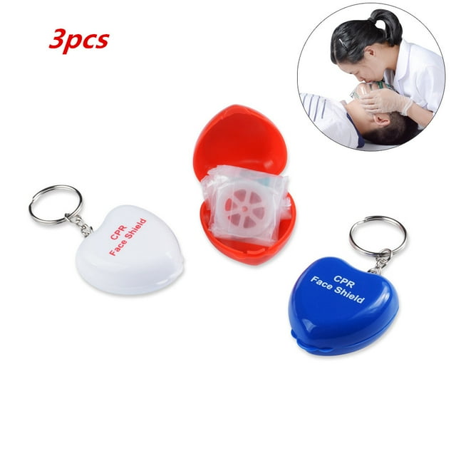 CPR Resuscitator Mask, One Way Valve, Life Keychain, Disposable ...