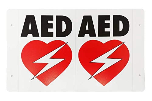 CPR Savers Foldable Panel AED Wall Sign for Business, School ...