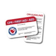 CPR and First Aid AED Certification Cards 5 pk 2.25x3.5 Plastic Wallet Sized Quick Reference ...