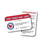 CPR and First Aid AED Certification Cards 5 pk 2.25x3.5 Plastic Wallet ...