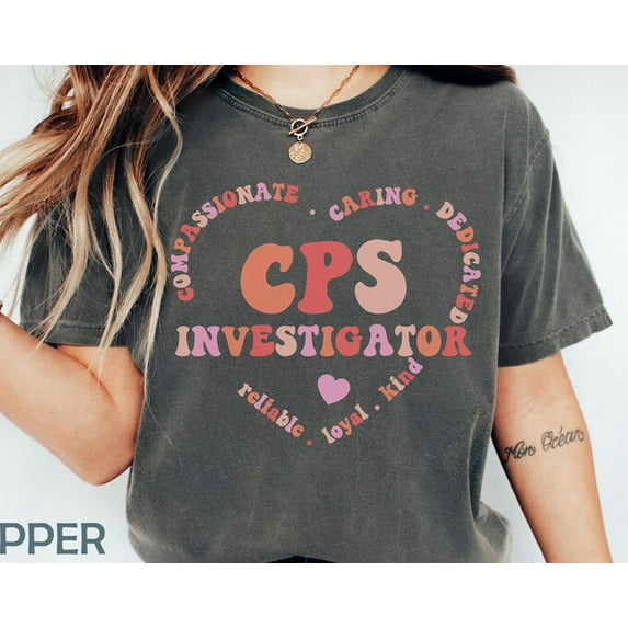 CPS Investigator Valentine's Day Shirt, Pink School Social Worker Shirt ...