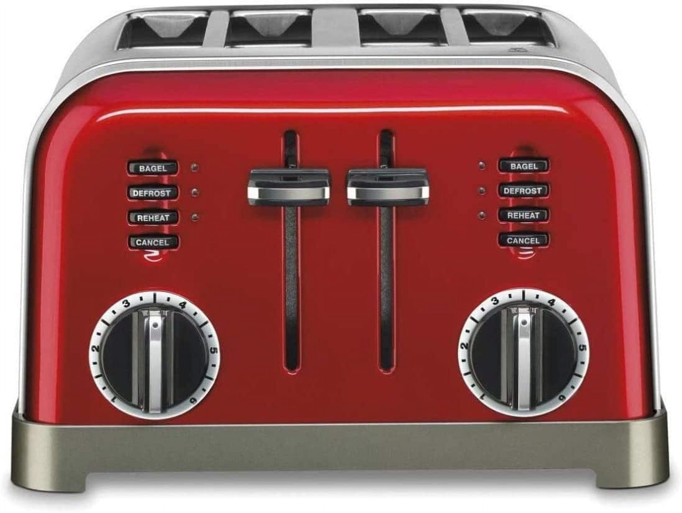 CPT-180MRP1 Metal Classic 4-Slice Toaster, Metallic Red - Walmart.com