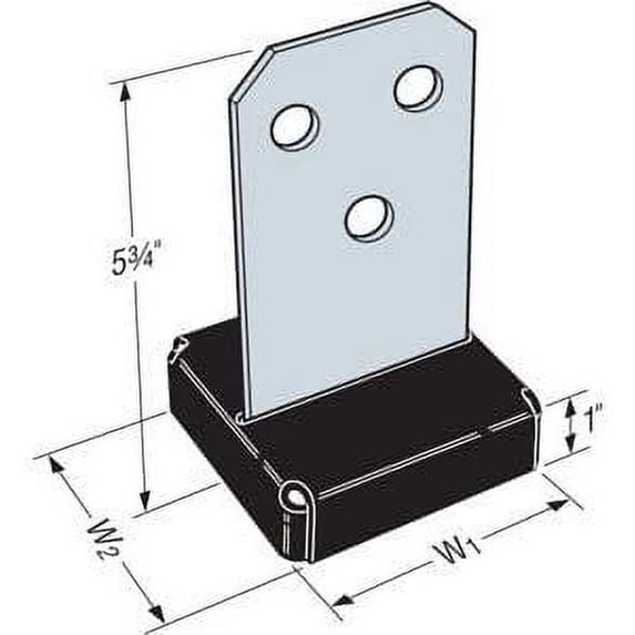 Simpson Strong-Tie Concealed Post Tie CPT44Z 4x4 Post Tie - Rust Free ...