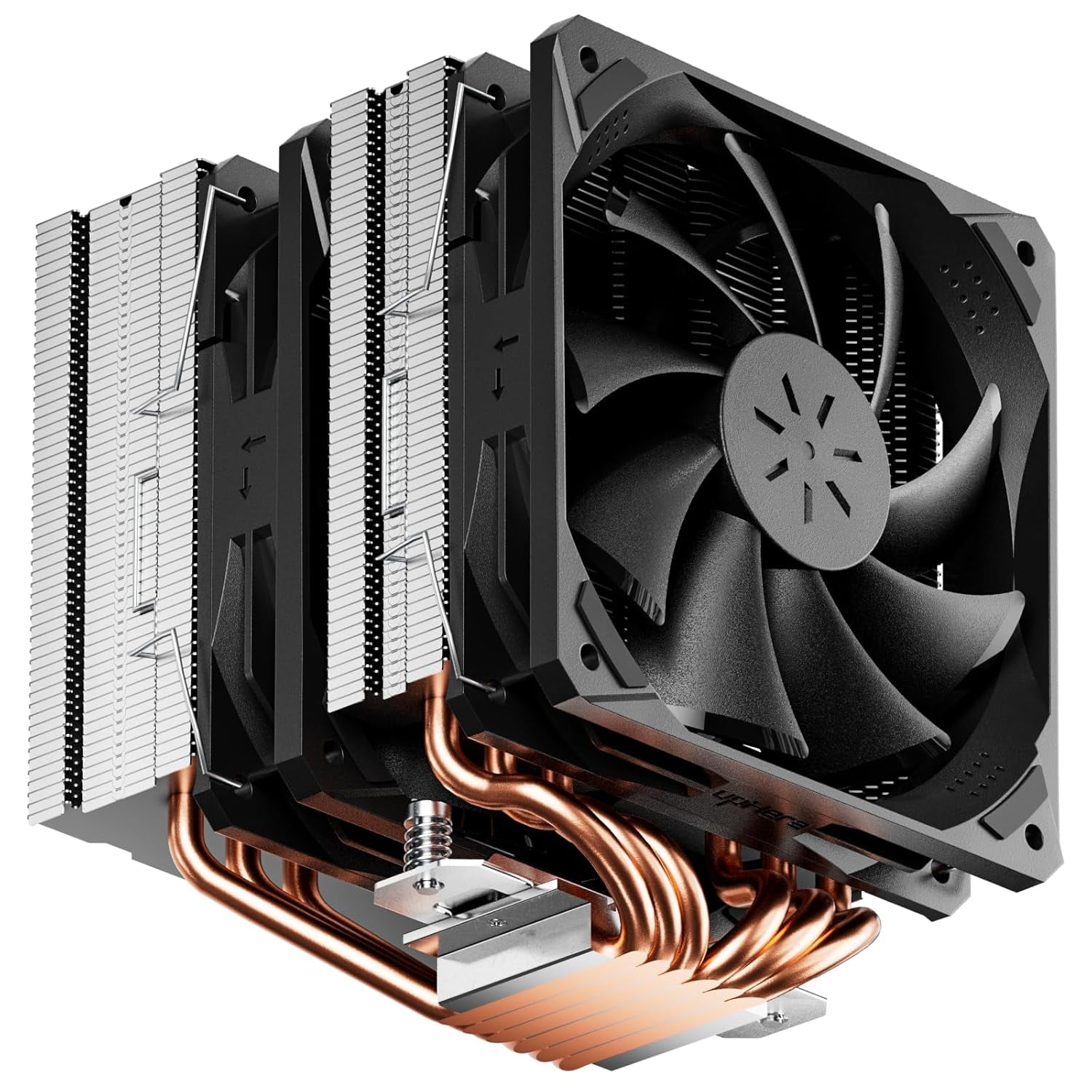 CPU Air Cooler with 6 Heat Pipes,Dual 120mm Fan CPU Cooler 1600rmp,CPU Cooler AMD AM5/AM4/AM3 ...