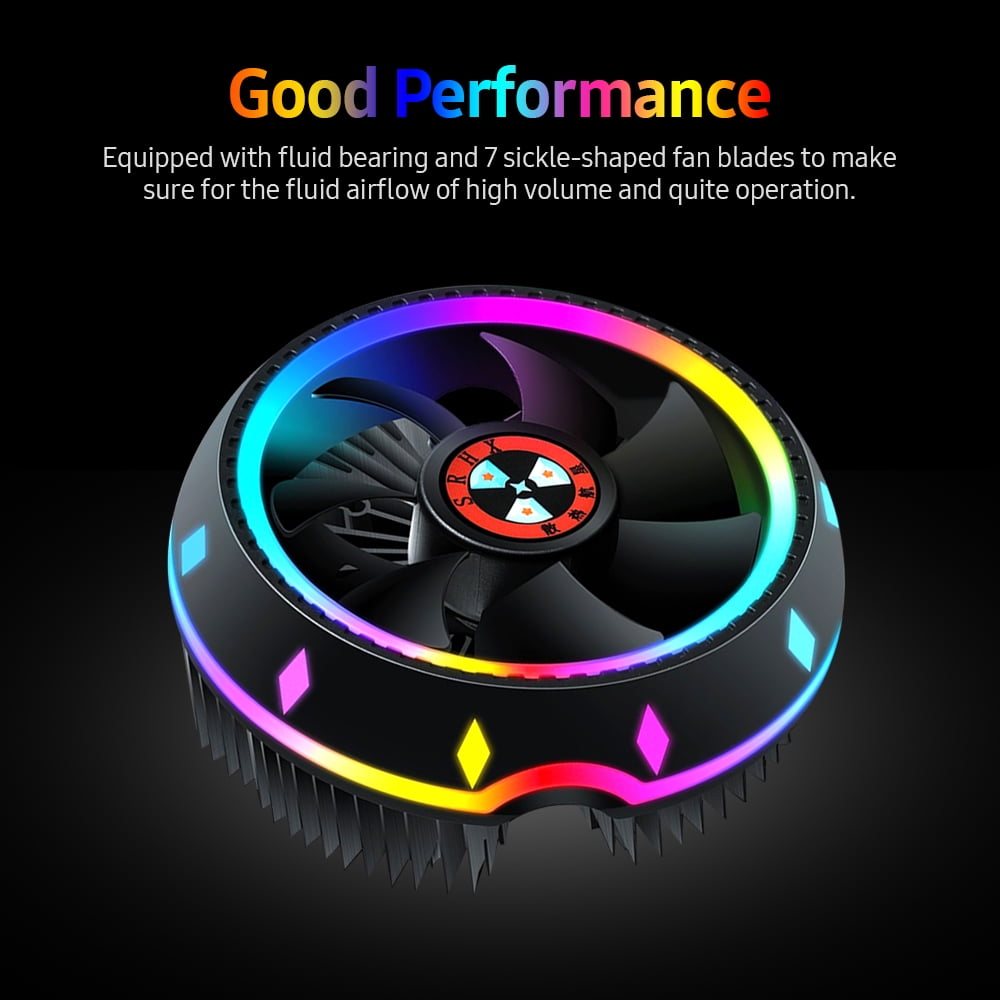 CPU Air Cooler,With Fluid Silver Cpu Air Cooler Push Universal Socket ...