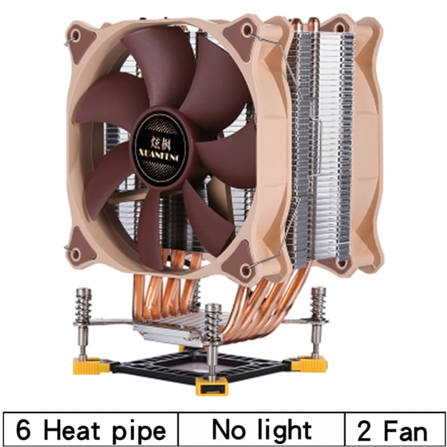 CPU Cooler 120mm 6 Heat Pipe Processor Cooling Fan 3Pin/4Pin Universal ...