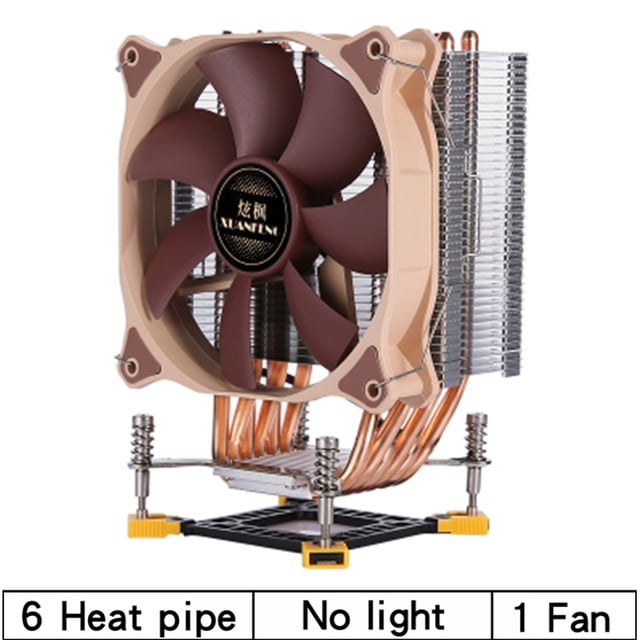 CPU Cooler 120mm 6 Heat Pipe Processor Cooling Fan 3Pin/4Pin Universal ...
