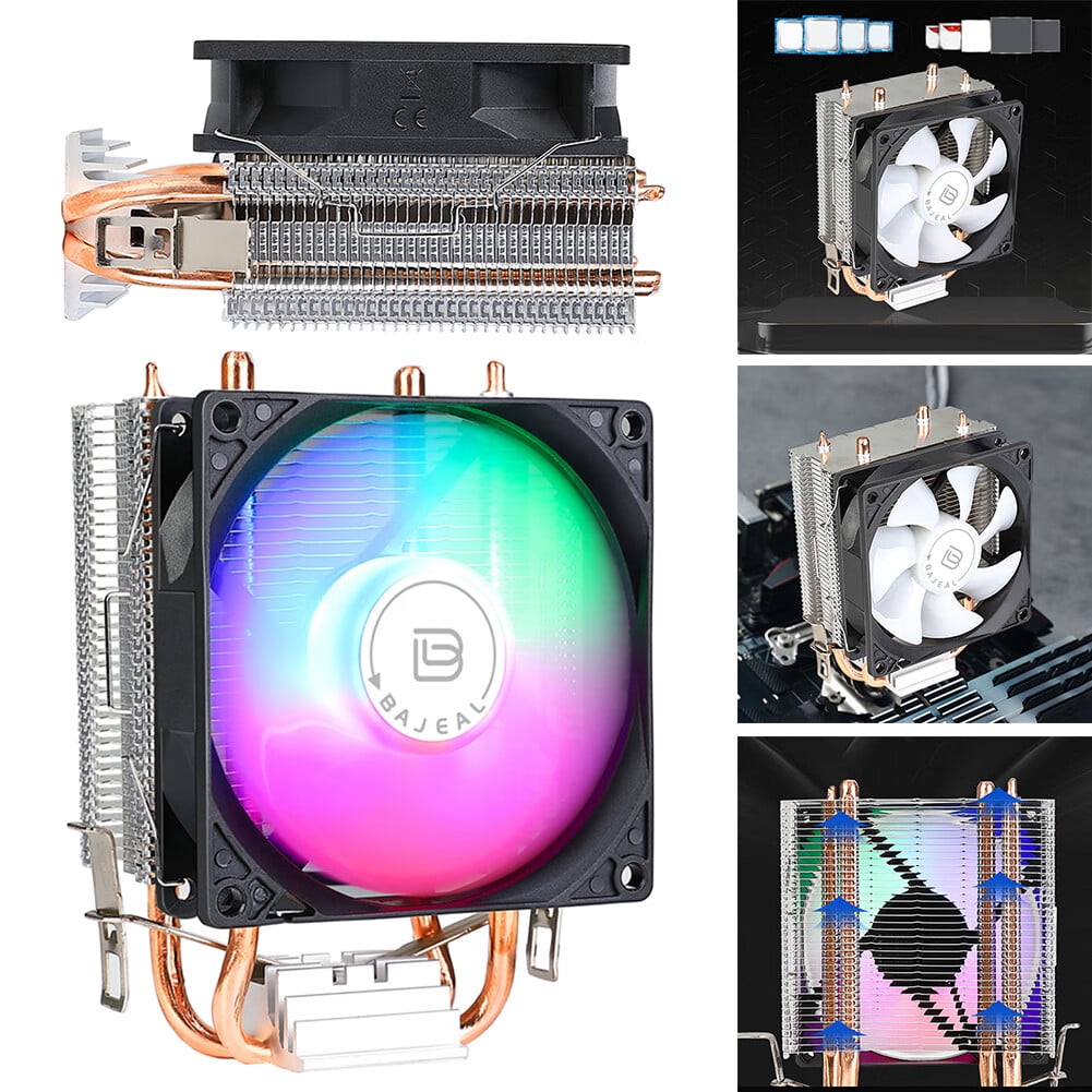 CPU Cooler 3PIN Silent RGB Fan for Intel LGA775 1150/1151/1155/1156 ...