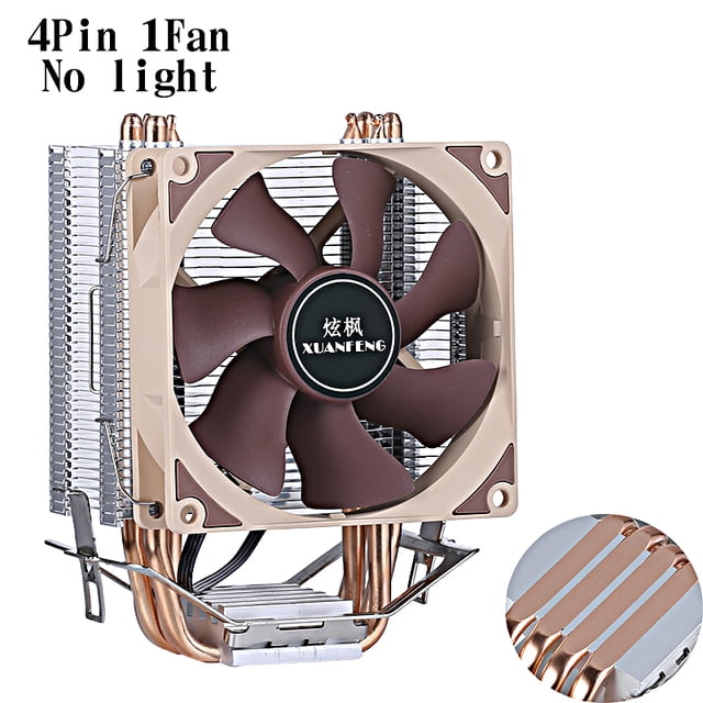 CPU Cooling Fan Efficient Cooler 4 Heat Pipe Radiator PC Air-cooled ...