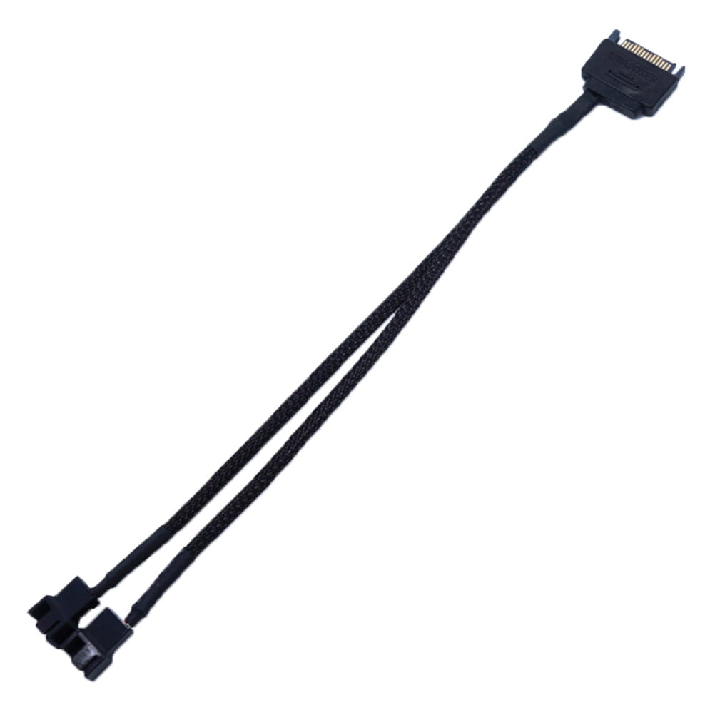 CPU & Fan Extension Cables - 1 to 3 PIN & 4P Adapter (Black) - Walmart.com