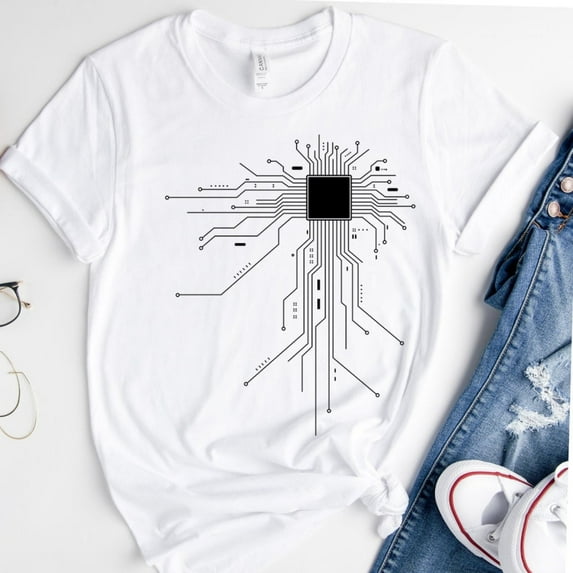 CPU Heart Graphic Tee Computer Hardware Artwork Programmer Developer ...