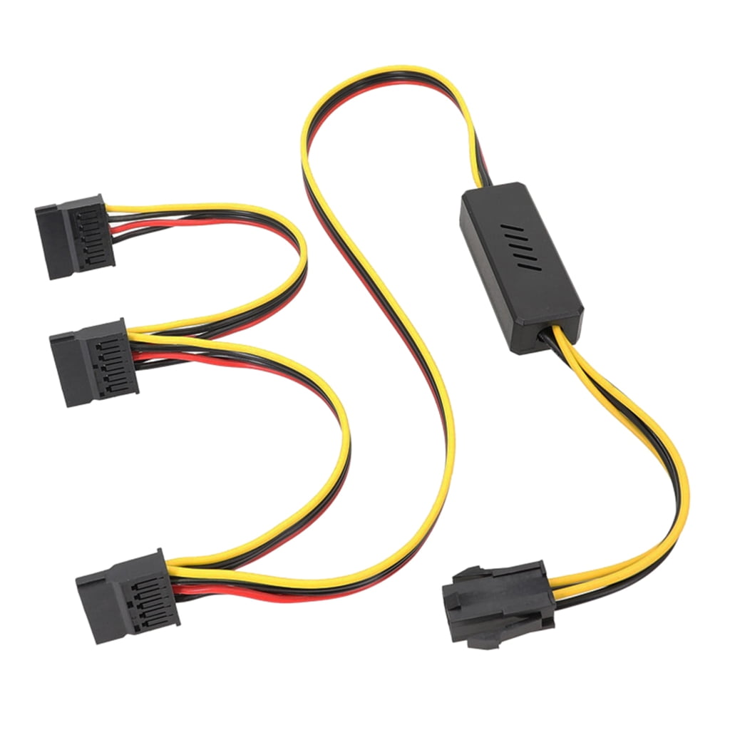 CPU Power Cable 4PIN to SATA Hard Drive Power Supply Extension Cord 12V ...