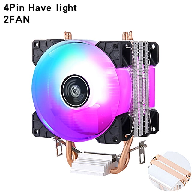 CPU Radiator PC Cooler 2/4/6 Heat Pipe Cooling 90mm Fan For Installing ...