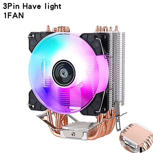 CPU Radiator PC Cooler 2/4/6 Heat Pipe Cooling 90mm Fan For Installing ...