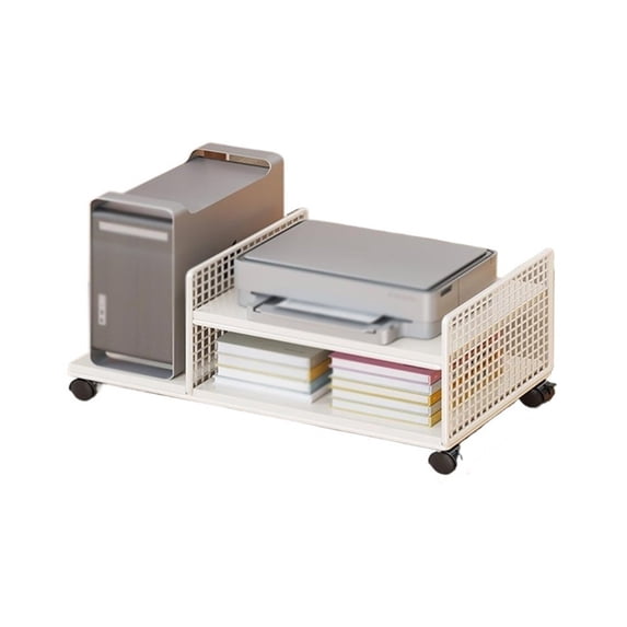 CPU Stand Printer Shelf Desktop Case Mobile Cart Holder with Locking ...
