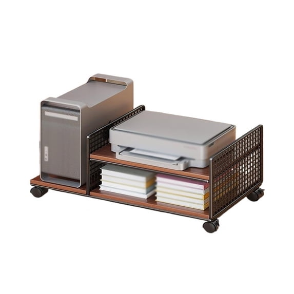 CPU Stand Printer Shelf Desktop Case Mobile Cart Holder with Locking ...