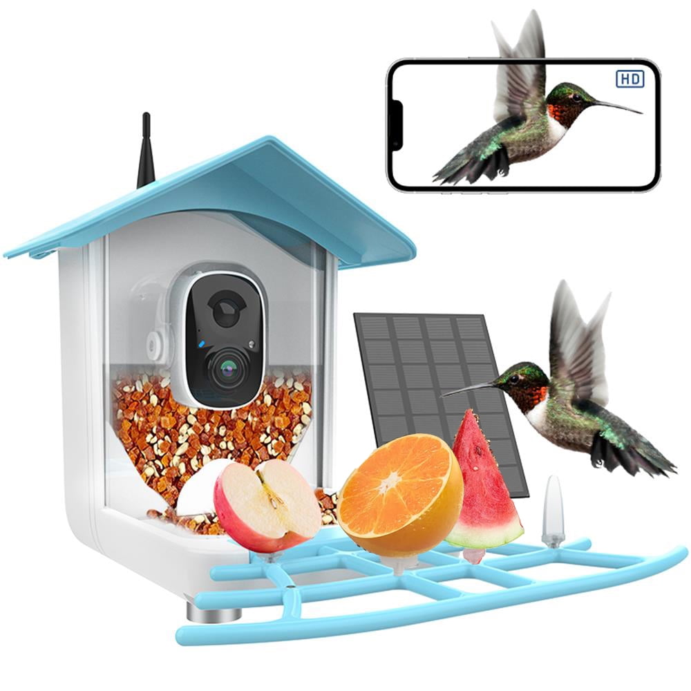 CPVAN Wifi Bird Feeder with 1080P Camera, Auto Capture, Solar Powered ...