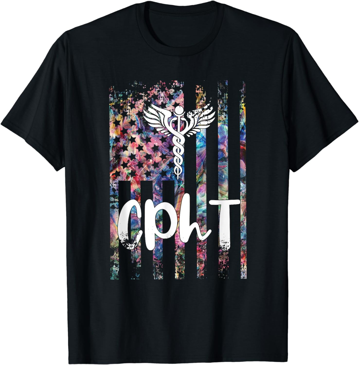 CPhT US Flag Certified Pharmacy Technician Pharma Tech T-Shirt ...