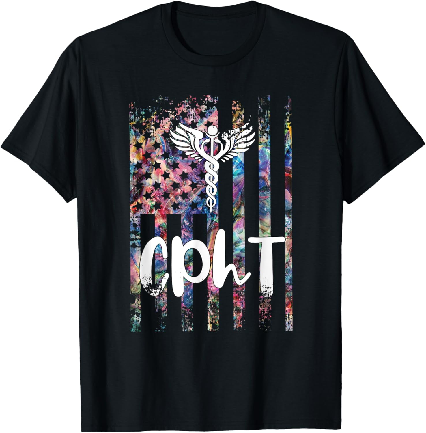 CPhT US Flag Certified Pharmacy Technician Pharma Tech T-Shirt ...