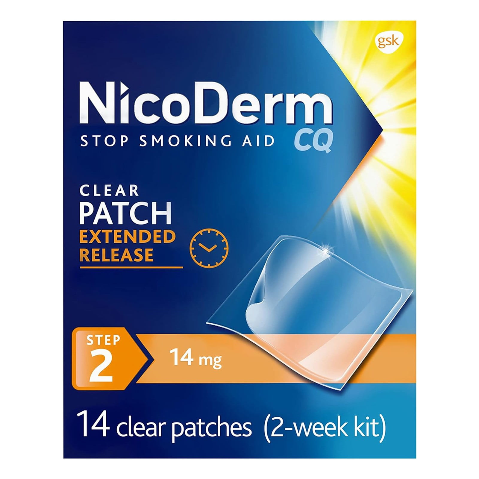 CQ Step 2 Stop Smoking Patches 14 Pieces Extended Release Craving ...