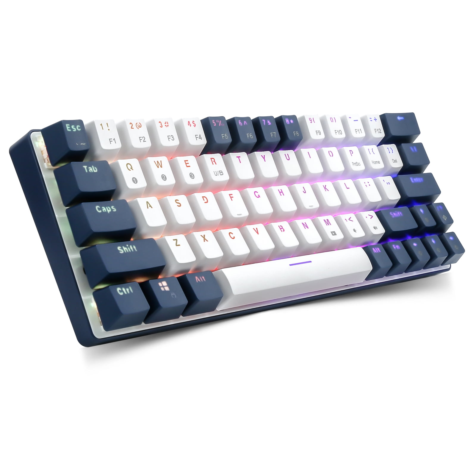 CQ63 Compact RGB Wireless 63-Key Mechanical Keyboard, Bluetooth 5.0 ...