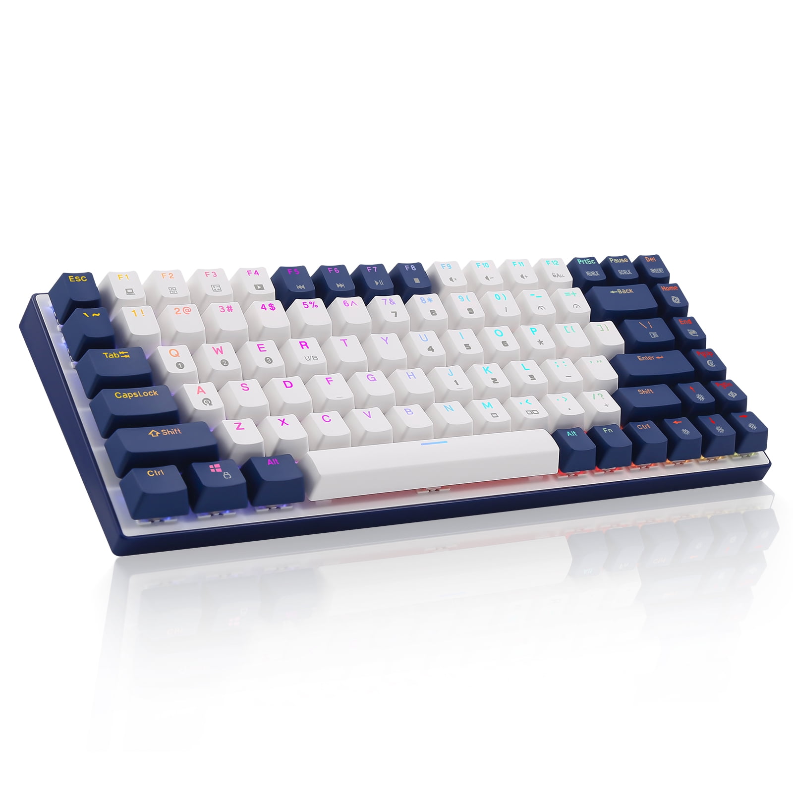 CQ84 Wireless Mechanical Gaming Keyboard, Programmable RGB Backlit ...