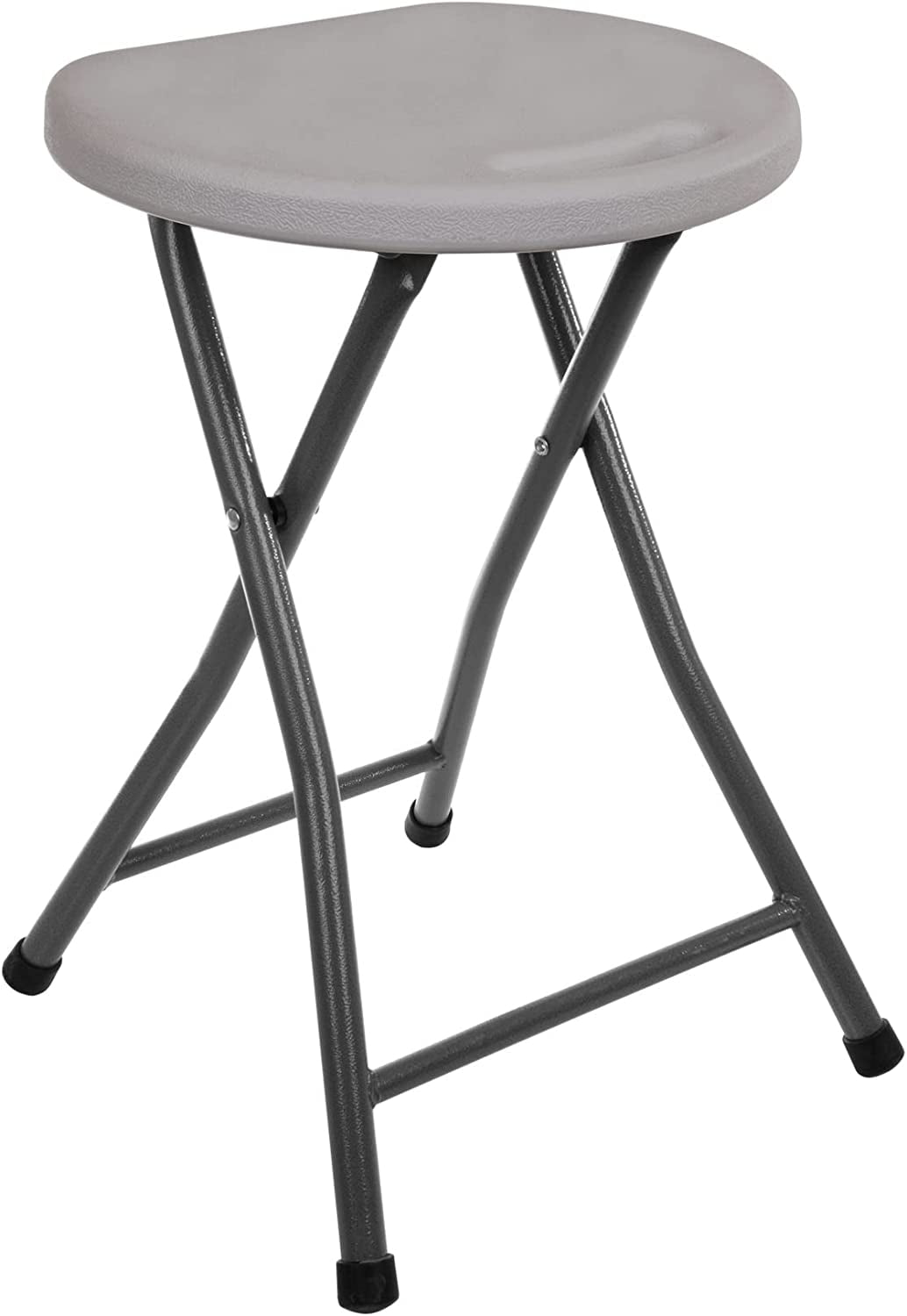 CQAOE Metal Folding Stool - Heavy-Duty Backless Portable Chair, 330lbs ...