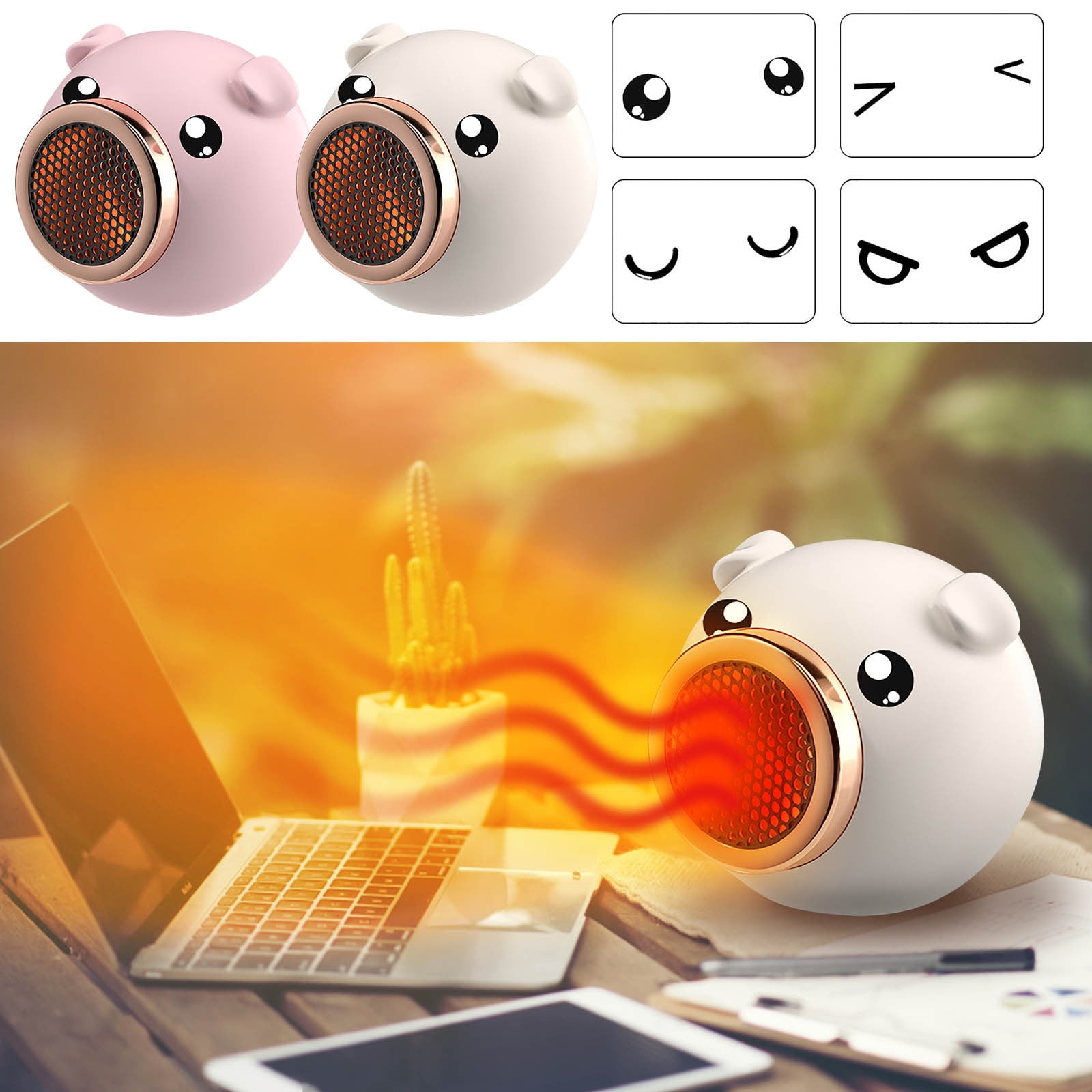 CQCYD 1Pcs Portable Space Heater, Intelligent Temperature Control Desk ...