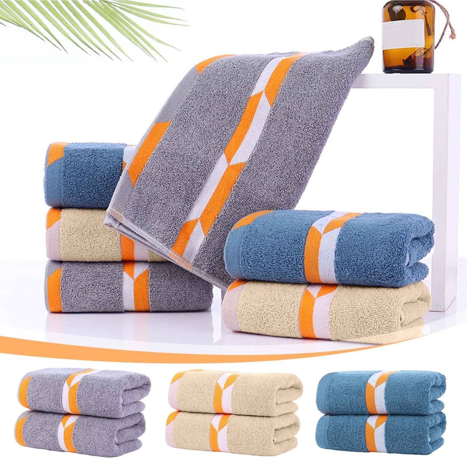 CQCYD 3Pcs Premium Absorbent Cotton Towels, Luxury Bath Spa Gym Face ...