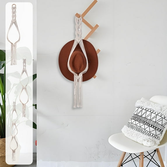 CQCYD under $5 3Pcs Hat Organizer Rack, Multi Layer Hat Rack,Rope Hat ...