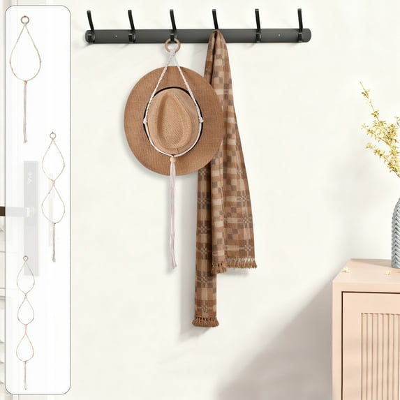 CQCYD under $5 3Pcs Hat Storage Rack, Wall Mounted Hat Rack,Rope Hat ...