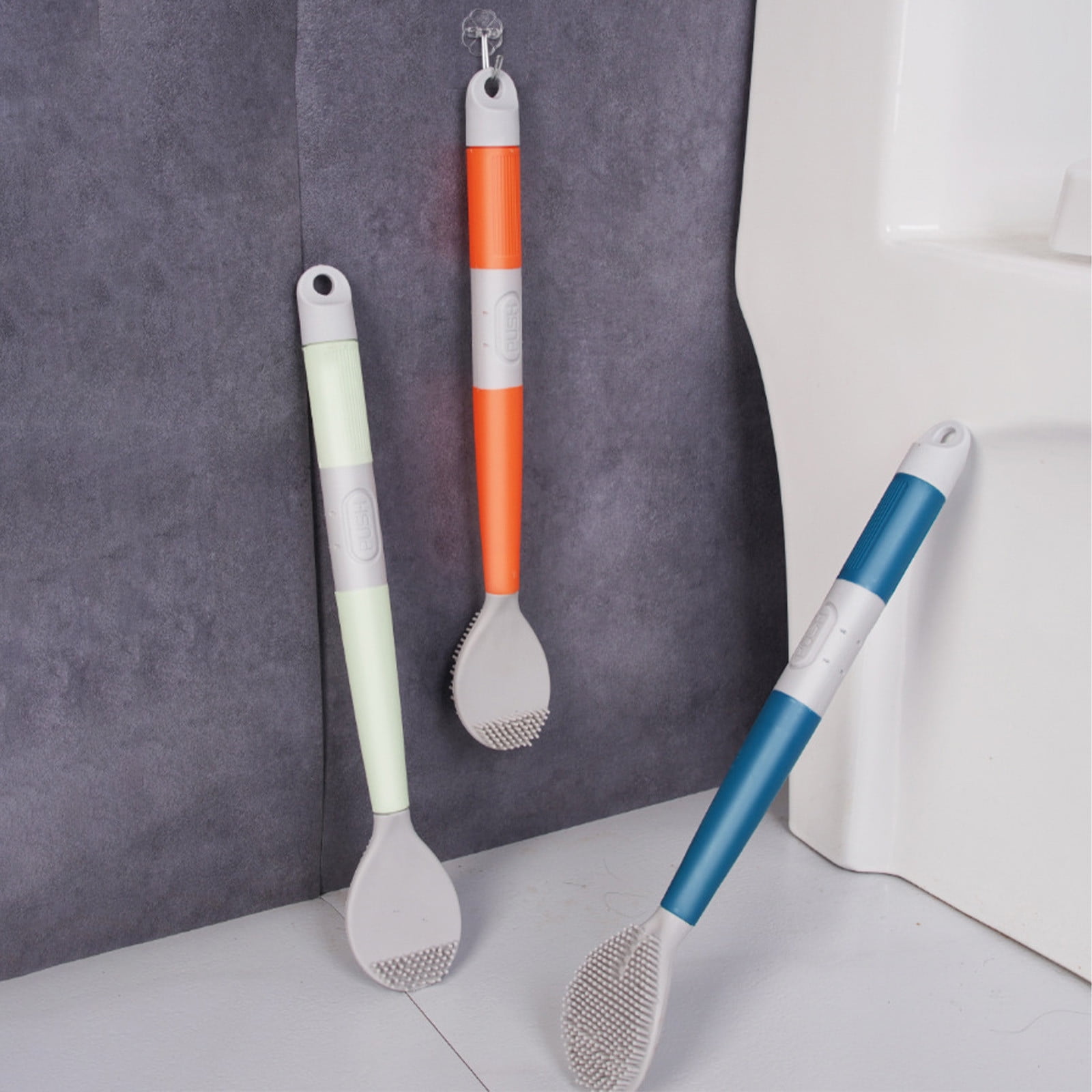 CQCYD under $5 3Pcs Toilet Brush, Long Handle Toilet Bowl Brush ...