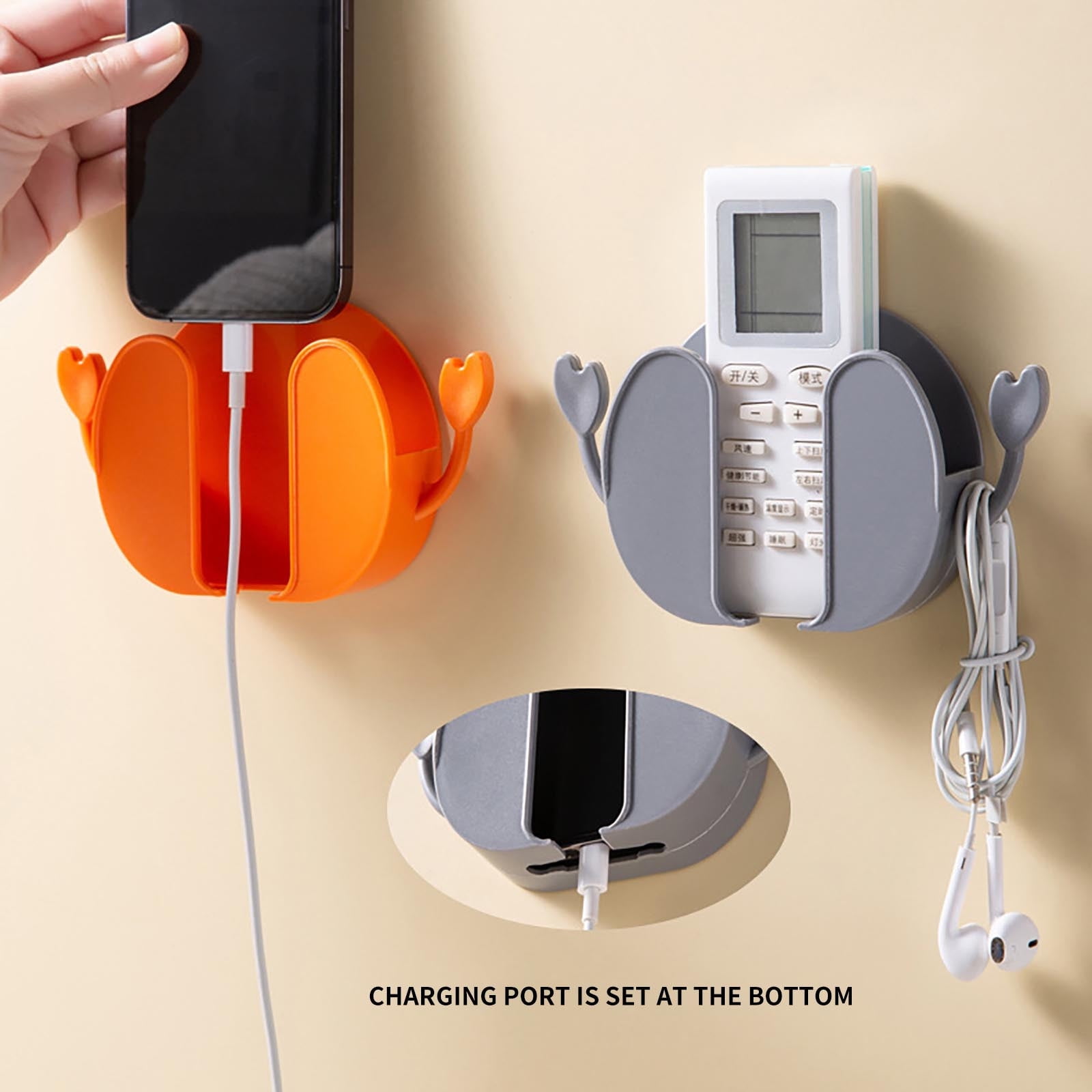 CQCYD under $5 4Pcs Wall Mounted Storage Rack, Crab Wall Mount Remote ...