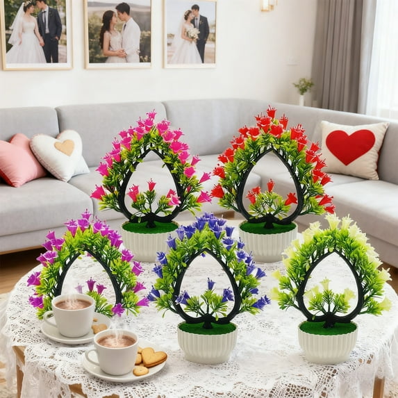 CQCYD under $5 5Pcs Artificial Flower Bonsai, Artificial Flower Bonsai ...