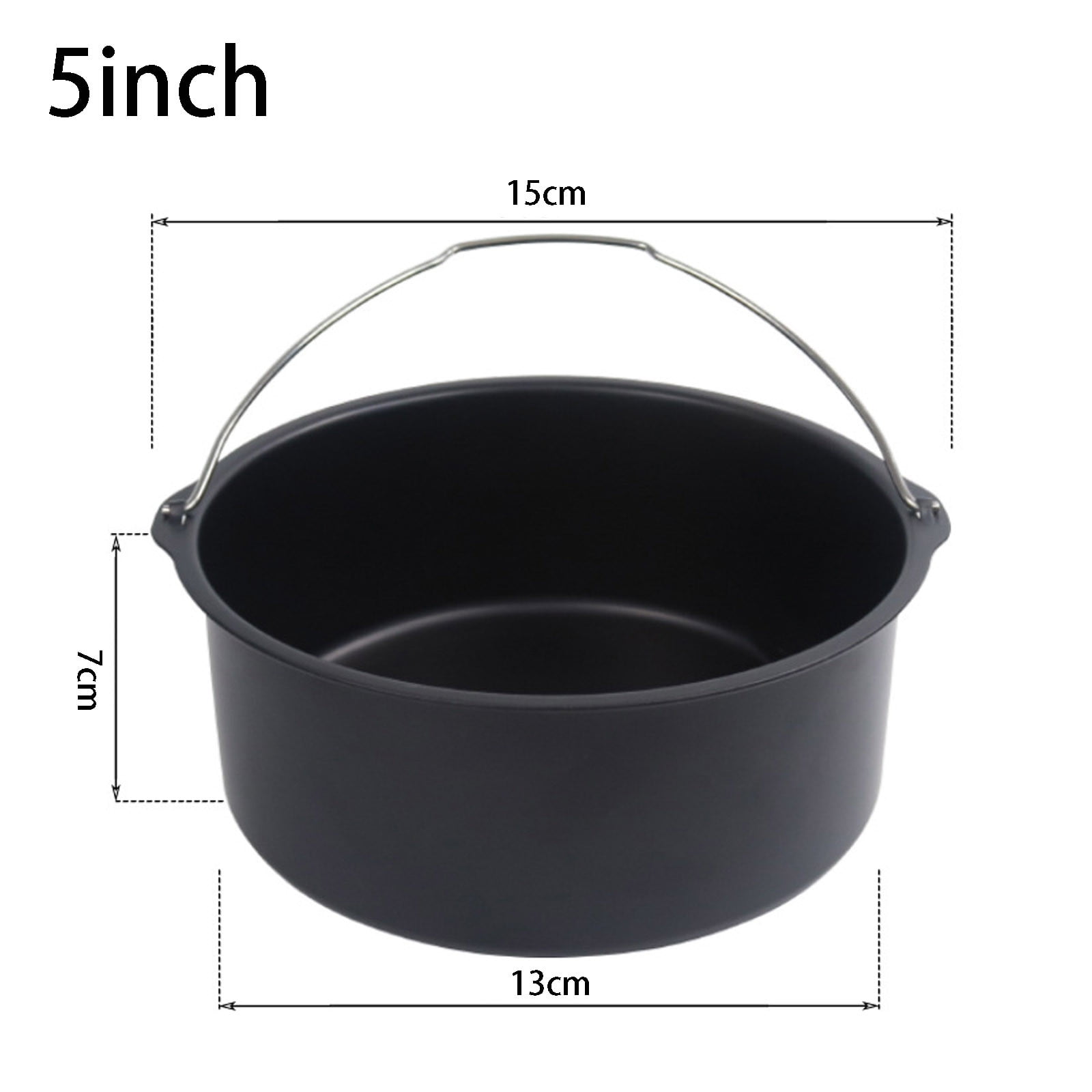 CQCYD 5/6/7/8/9 Inch Non-Stick Air Fryer Cake Pan, Carbon Steel Baking ...