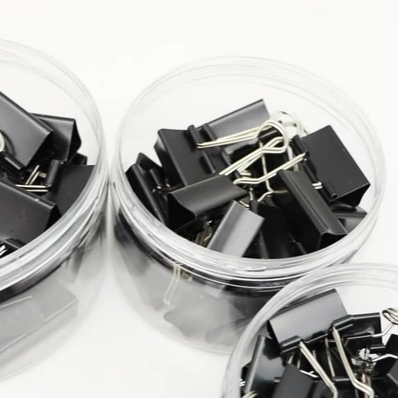 CQCYD under $5 Binder Clips 40 Pack, 40 Pack Black Binder Clips 19mm ...
