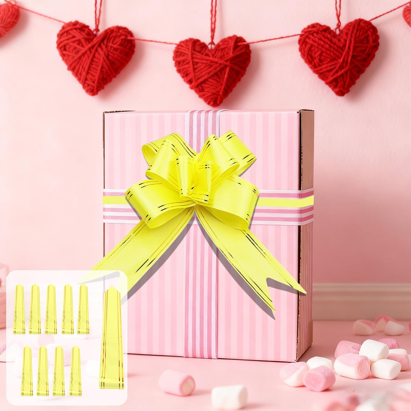 CQCYD under $5 Bow Ties Flower Ribbon, Bow Tie Pull String Flower ...